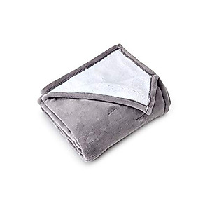 Eddie Bauer | Smart Heated Electric Throw Blanket - Reversible Sherpa - Hands Free Control - Wi-Fi Only (2.4GHz) - Compatible with Alexa, Google, iOS, Android - Gray