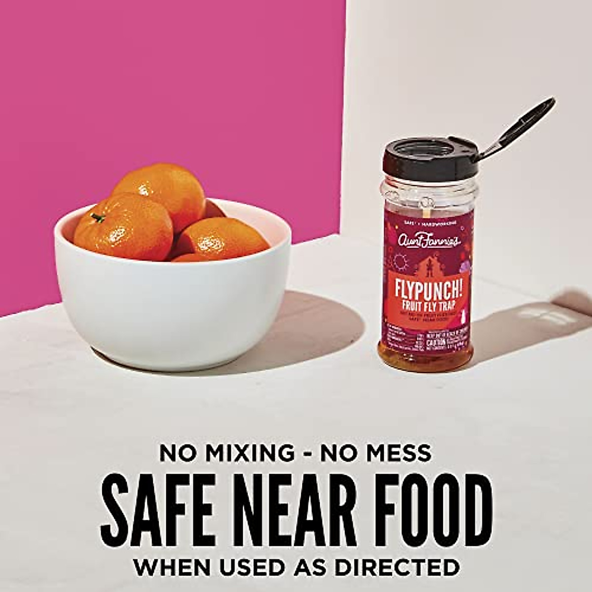 Aunt Fannie’s FlyPunch Fruit Fly Trap (2 Pack): for Indoor and Kitchen Use – Made with Plant Based Ingredients