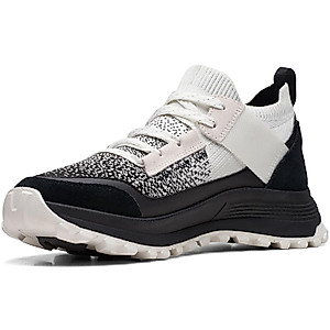 Clarks Women's ATL Trek Knit Sneaker, Off White Text, 8