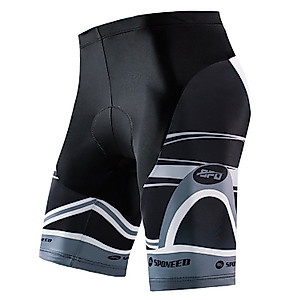 Padded Bike Shorts Men's Cycle Underwear with Padding Bicycle Pants Pockets-Free US XXL Gray Multi