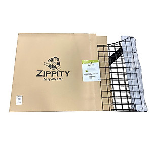 Zippity Outdoor Products WF29006 39in H No Dig Decorative Metal Garden Fence For Pet, Easy Install Dog Fence For Yard, Wire Garden Border, (5 Panels, Black)