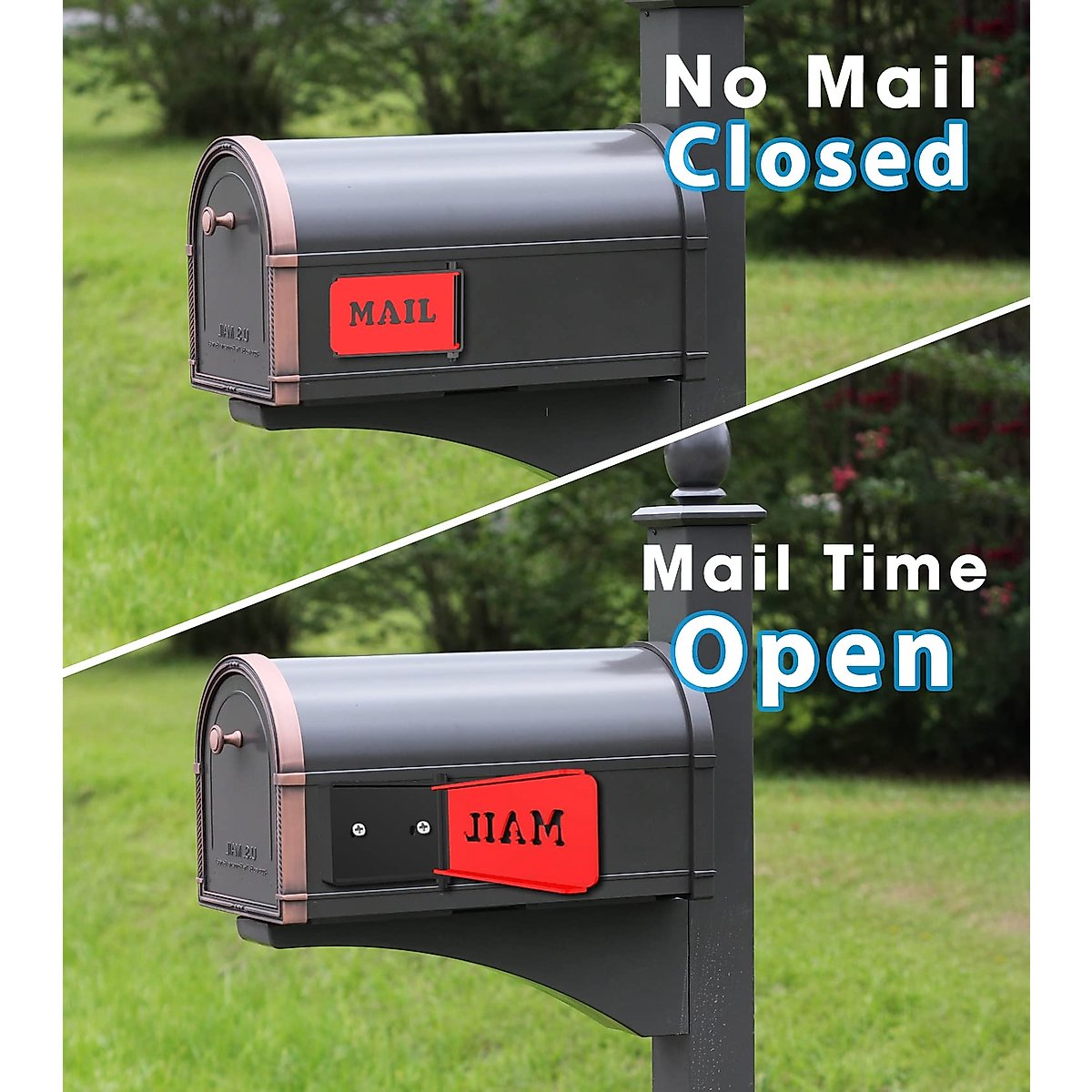 Professional Mailbox Flag Galvanized Steel Universal Outgoing Matte Mailbox Replacement Flag Kit Upgraded Sinking-Fixed Design for All Other Surface Rust Resistant Mailbox Flag Easy Assembly