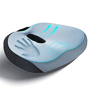 Villsure Seat Cushion, Office Chair Seat Cushion for Back, Tailbone, Hip, Sciatica Pain Relief-Memory Foam Coccyx Pad Butt Pillow for Car, Wheelchair, Computer and Desk Chair