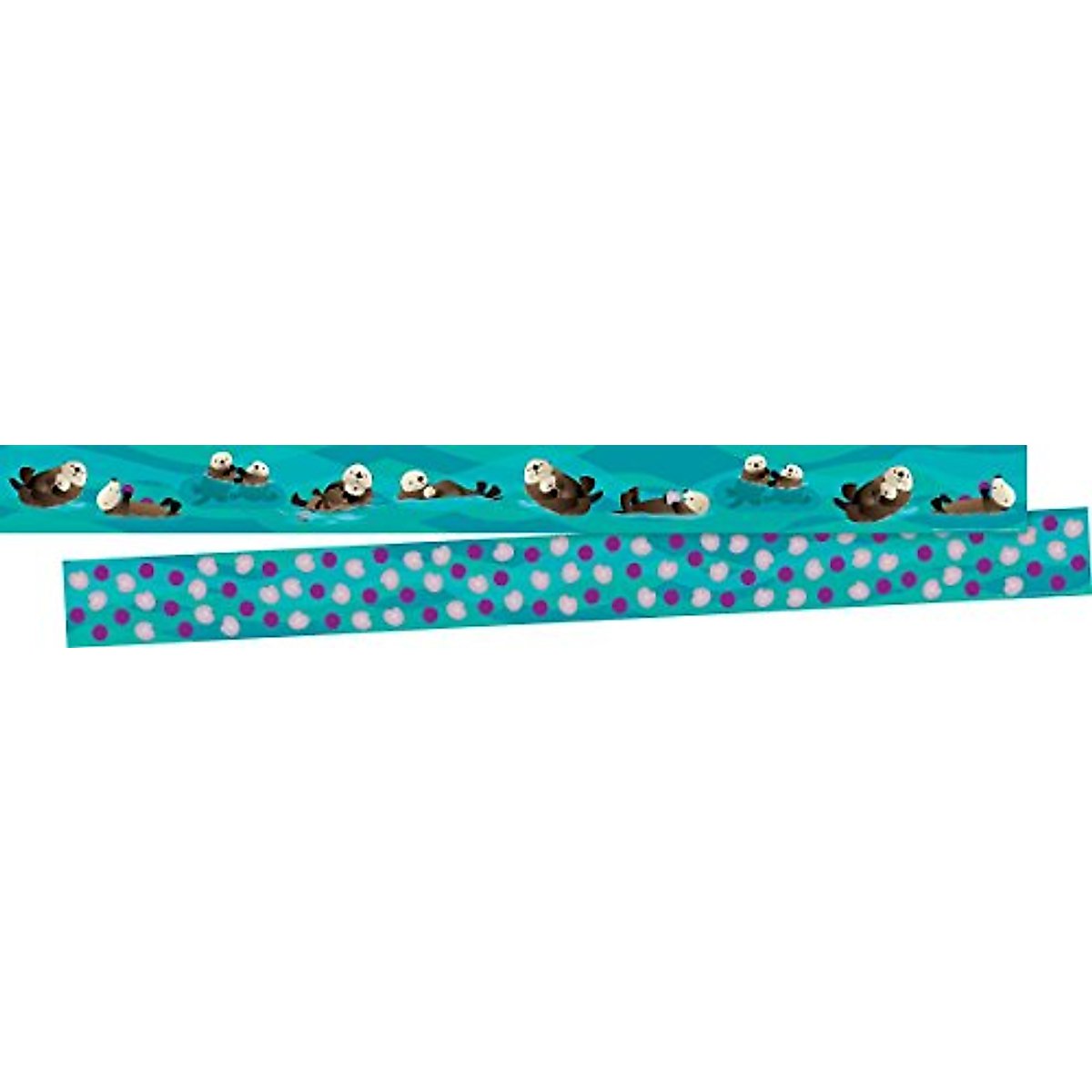 Barker Creek Double-Sided Border Set of 4, Sea & Sky, Multi-Design, 35' Each of 4 Designs, Otters, Eagles, Salmon, Whales, Total of 140' of Double-Sided Border in Set (3865)