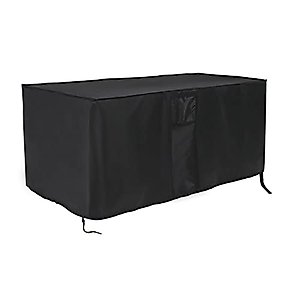 Jungda Patio Deck Box Cover 100 Gallon, Waterproof Outdoor Storage Box Cover Furniture Cover - 48 x 22 x 25 Inch