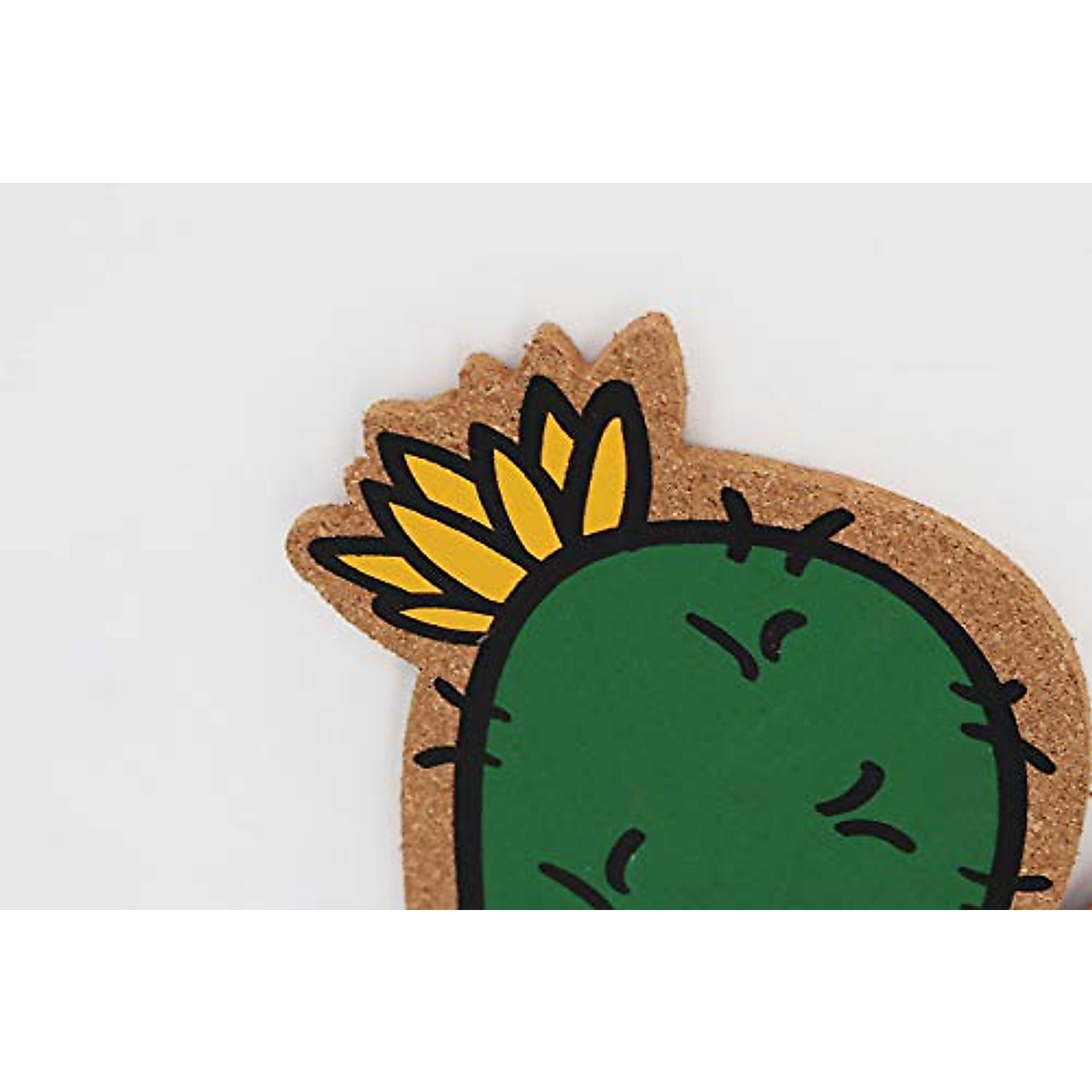 Pinboard Cactus Shaped Wall Decor - Cork Board with 6 Pushpins - Bulletin Board Display,School or Classroom Home Decor
