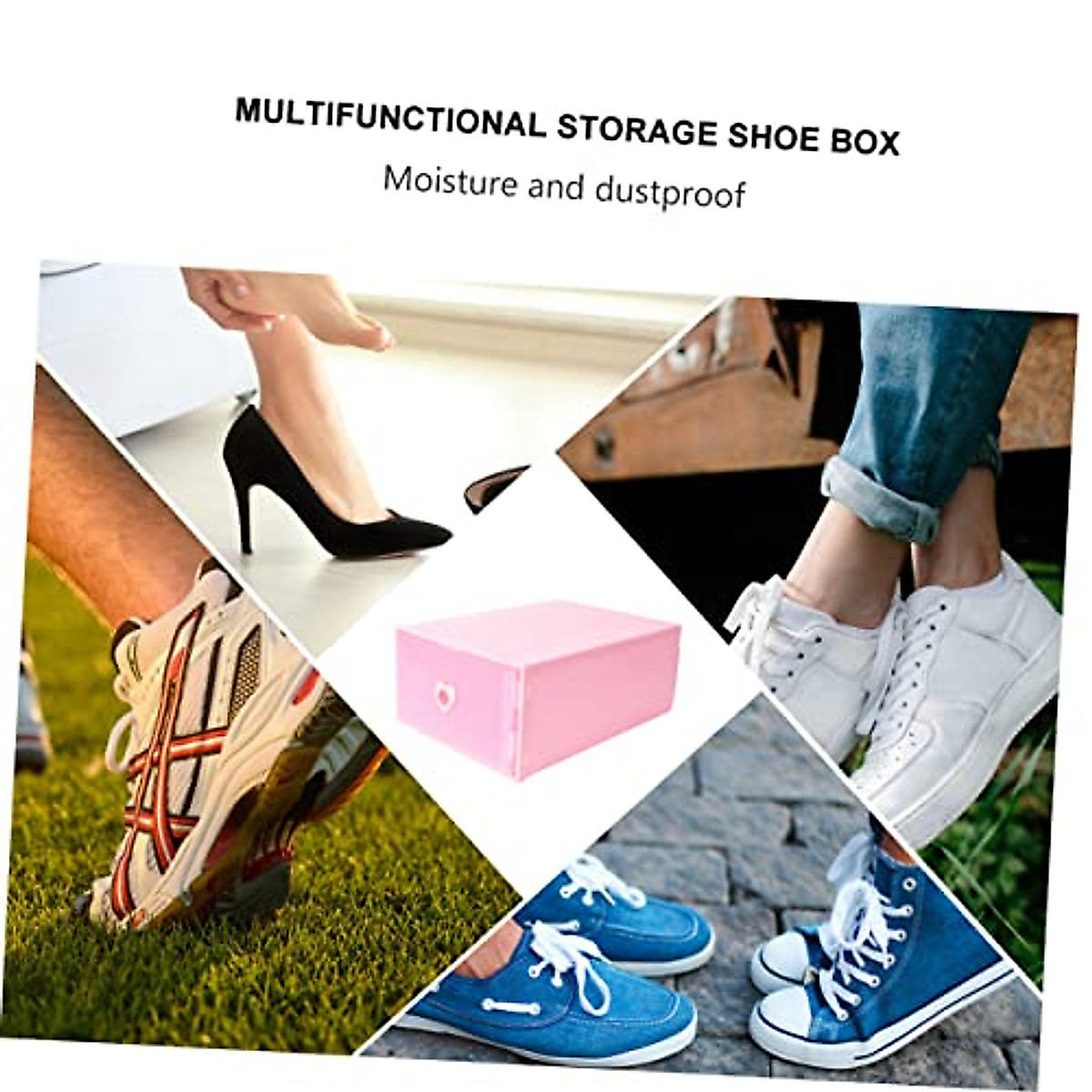 INOOMP 6 Pcs Shoe Storage Box Shoe Box Loafers Drawer Storage Cabinet Socks Container Sneakers Storage Case Toys Container Underwear Organizer Department Store Men and Women Clothing