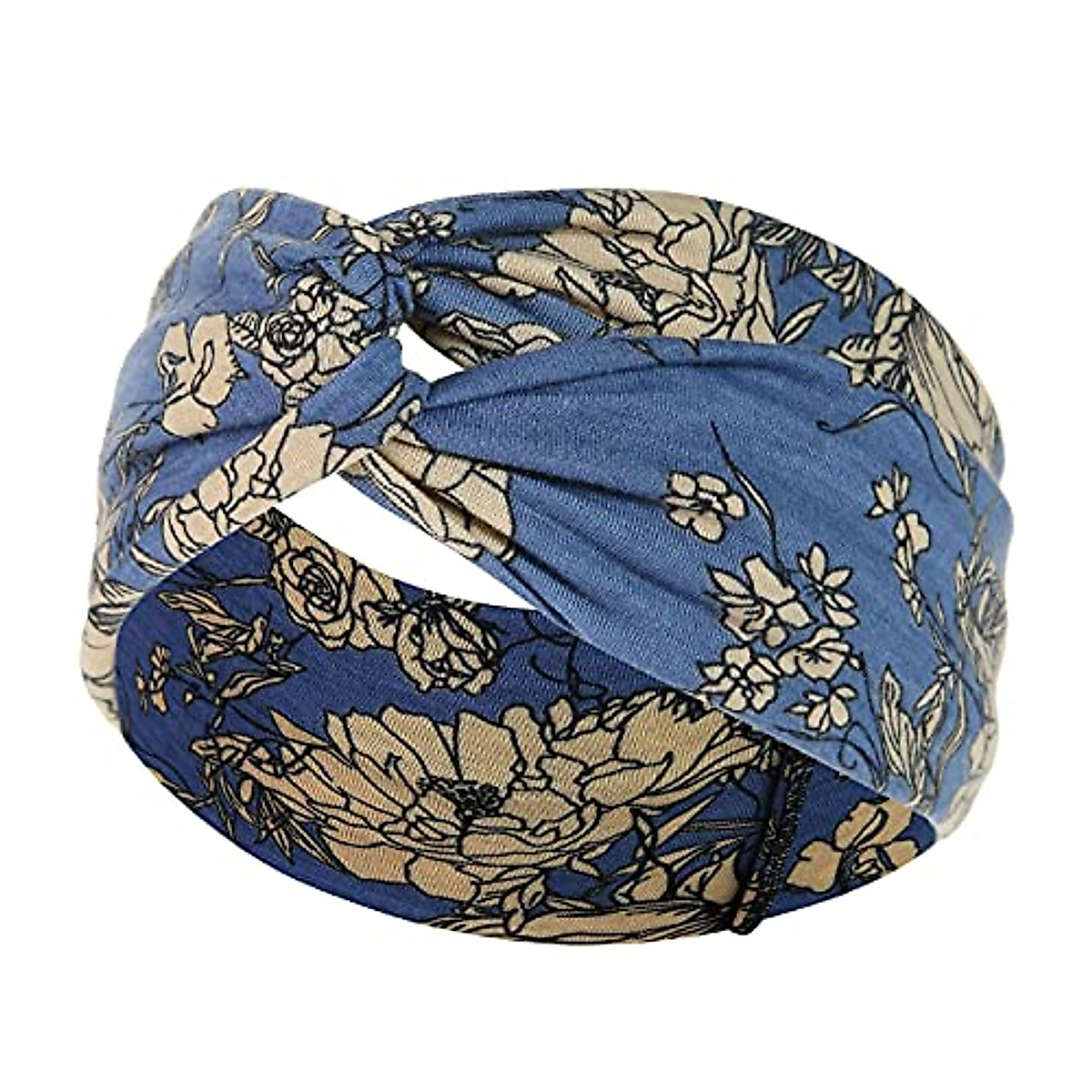 minjiSF Print Flower Sports Wide Elasticity Yoga Fashion Headbands Leopard Headband For Girls Headband For Hairbands for Women