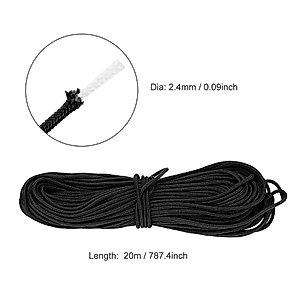 VGEBY Bowstring Loop, Archery Compound Bow D-Loop Rope Wire String Bow Release Nock Loop Accessory(Black) Bcy 24 D Loop Material 2.44Mm Archery Rope D Loop