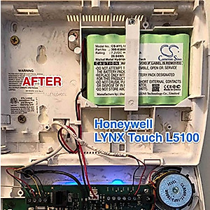 300-03866 3-Pin Connector Battery for HONEYWELL Lynx Touch 5100, Lynx 5200, Lynx 5210, Lynx Touch 7000, LYNXRCHKIT-SHA, JJJ WALYNX-RCHB-SHA ADT Ademco system, 3700mAh