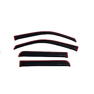 Auto Ventshade [AVS] In-Channel Ventvisor / Rain Guards | Fits 2009 - 2014 Ford F-150 SuperCrew, 2010 - 2014 SVT Raptor SuperCrew- Smoke, 4 pcs. | 194155