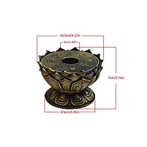 Tibet Tibetan Buddhism Buddha Prayer Wheel Display Stand - Hand Held Prayer Wheel Base Stand, Hand Held Prayer Wheel Holder for Hand Held Prayer Wheel(NO Prayer Wheel) (Bronze)