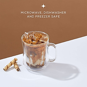 JoyJolt Double Wall Glass Coffee Mugs - 13.5oz Diner Coffee Mug Set of 2 Glass Coffee Cups. Insulated Coffee Mug, Cappuccino Cup, Latte Cup. Glasses That Don't Sweat, Clear Mugs for Hot Beverages.