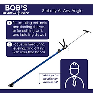 BISupply Adjustable Support Pole - 4 to 9.5ft Expanding Third Hand Cabinet Jacks for Installing Cabinets, Drywall, More
