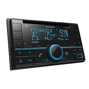 KENWOOD DPX505BT Double DIN in-Dash CD Car Stereo. AM/FM with Bluetooth, Amazon Alexa Voice Control, High-Contrast 3-line Display with Variable-Color Illumination, SiriusXM