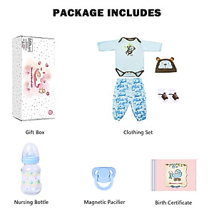 Kaydora Reborn Baby Dolls -22 inches Sleeping Realistic Reborn Baby Dolls Boy with Lifelike Soft Body Presented in Gift Box for Kids 3+