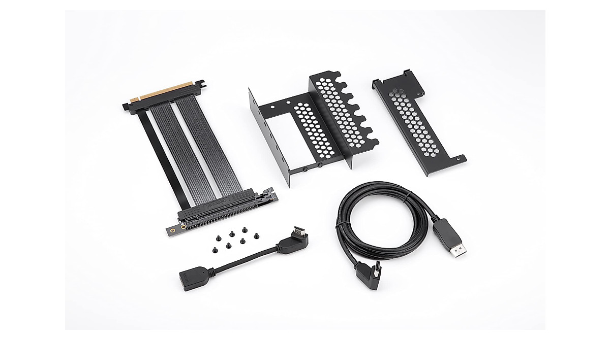 CableMod Vertical PCIe Bracket PCIe 4.0 Edition Black HDMI DisplayPort