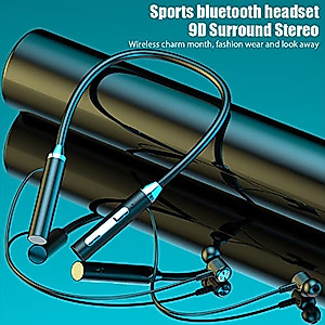 NSADE Fone Bluetooth Earphones Wireless Headphones Magnetic Sport Neckband Neck-Hanging TWS Earbuds Wireless Blutooth Headset with Mic