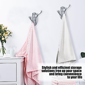 Beeveer 3 Pcs Solid Metal Swivel Hook Wall Mount Folding Coat Towel Hook Polished Chrome Folding Wall Hooks Swing Arm Triple Robe Hook Hanger Foldable Robe Towel Holder with 3 Swivel Hook for Bathroom