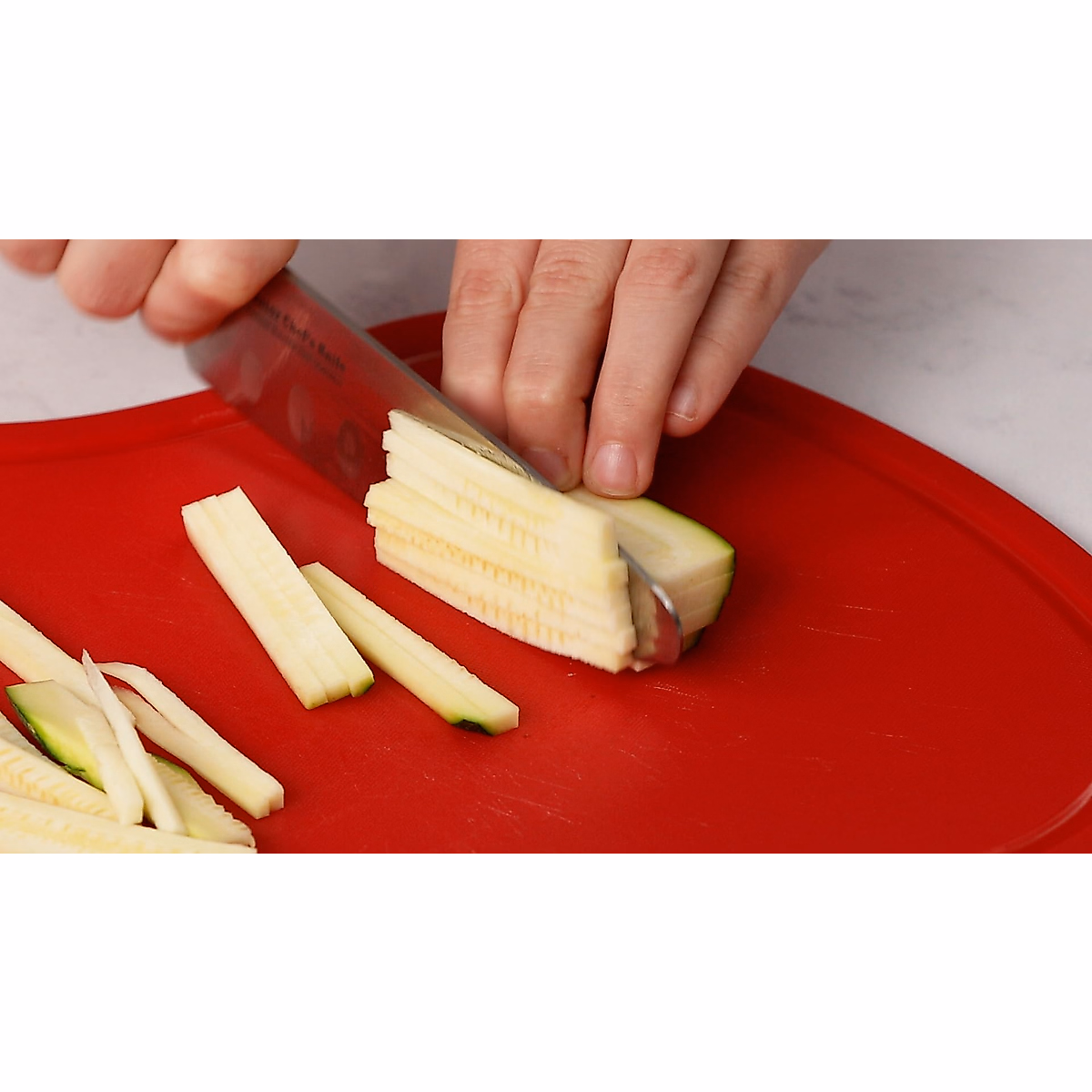 My First Chef's Knife for Children - (Royal/Navy) w/Protective Safety Sheath - German Stainless Steel - Curved Finger Shield - Choose from a variety of styles & colors! Kids Cooking Baking