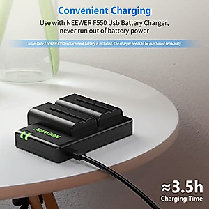 Neewer Rechargeable Li-ion Battery Replacement for Sony NP-F550/570 Compatible with Field Monitor, Neewer CN-160 CN-126 CN-216 LED Light and Others