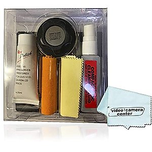 Disc Cleaning & Repair Kit for CD CD-ROM DVD Blu Ray VCD Video Game Movie Music +VCC Micro-Fiber