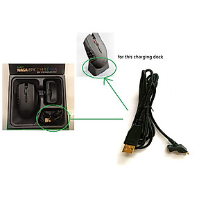 USB Mouse Charging Cable & Cord for Razer Naga Epic Chroma MMO Wireless Gaming Mouse (Not Work for Razer Epic Wireless Mouse and Others)