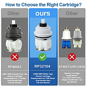 RP32104 Shower Cartridge, Compatible with Delta Monitor 1700 series (1998-2005) Cartridge, for delta Monitor Shower Cartridge for Tub/Shower Faucet Valve