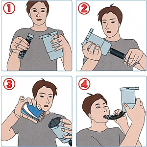 G · PEH Portable Can or Bottle Cooler Cup with 2 Detachable Expandable Hose Funnel Drink Cup with Bottle Opener Keychain Cleaning Brush for Your Perfect Party to Funnel Your Drink and Happy-(RED)