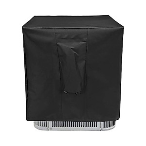 QEES Central Air Conditioner Cover AC Cover Mini Fridge Cover for Outdoor Protection - Water and Weather Resistant, Lightweight Material, for Outside Units Covers（L: 32x32x36）