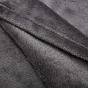 Panku Wearable Blanket Hoodie, Oversized Flannel Blanket Sweatshirt with Hood Pocket and Sleeves, Hooded Blanket for Adult Women Men, (Dark Grey)