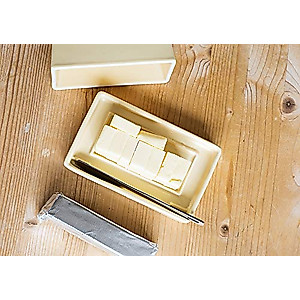ZERO JAPAN Aqua Mist BYK-12 AM Butter Dish with Knife, Approx. 5.7 x 3.5 x 2.4 inches (145 x 90 x 60 mm)