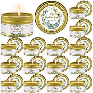 MTLEE 40 Pack Baby Shower Party Favors Candles for Guests Baptism Favors for Guests Scented Baptism Candles Favors Return Gifts Bulk