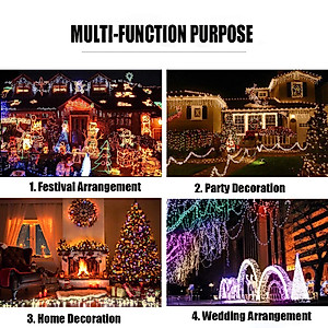 MAYSAK Solar String Lights Outdoor Waterproof 100LED 39.4ft Christmas Fairy Lights with 8 Modes Decoration Starry Light for Patio, Lawn, Landscape, Garden, Home, Wedding, Party, Xmas Tree