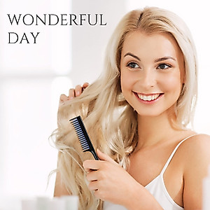 Leinuosen 3 Pcs Triple Teasing Comb Rat Tail Tool Tease Layers Pintail Comb for Women Back Root Teaser Adding Volume Structure Styling(Black and Red, Black and Blue, Pink and Black)