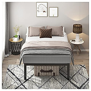 MAF Twin Bed Frames 14 Inch Metal Platform BedFrame with Black Heavy Duty Steel Slat Support Noise Free Twin-Bed-Frame, No Box Spring Needed