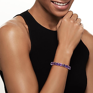 Ross-Simons 52.00 ct. t.w. Amethyst Tennis Bracelet in Sterling Silver. 8 inches