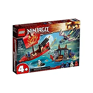 LEGO NINJAGO Legacy Final Flight of Destiny’s Bounty 71749 Ship Playset Building Kit, with Dragon and Jet Ski Toys; New 2021 (147 Pieces)