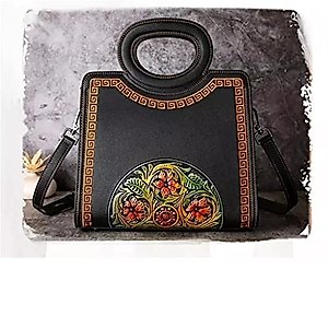 ZHUHW Vintage Embossed Ladies Handbag Multifunctional Large Capacity Tote Bag Casual Ladies Shoulder Bag (Color : Gray, Size : 26(L)*23(H)*12(W) cm)