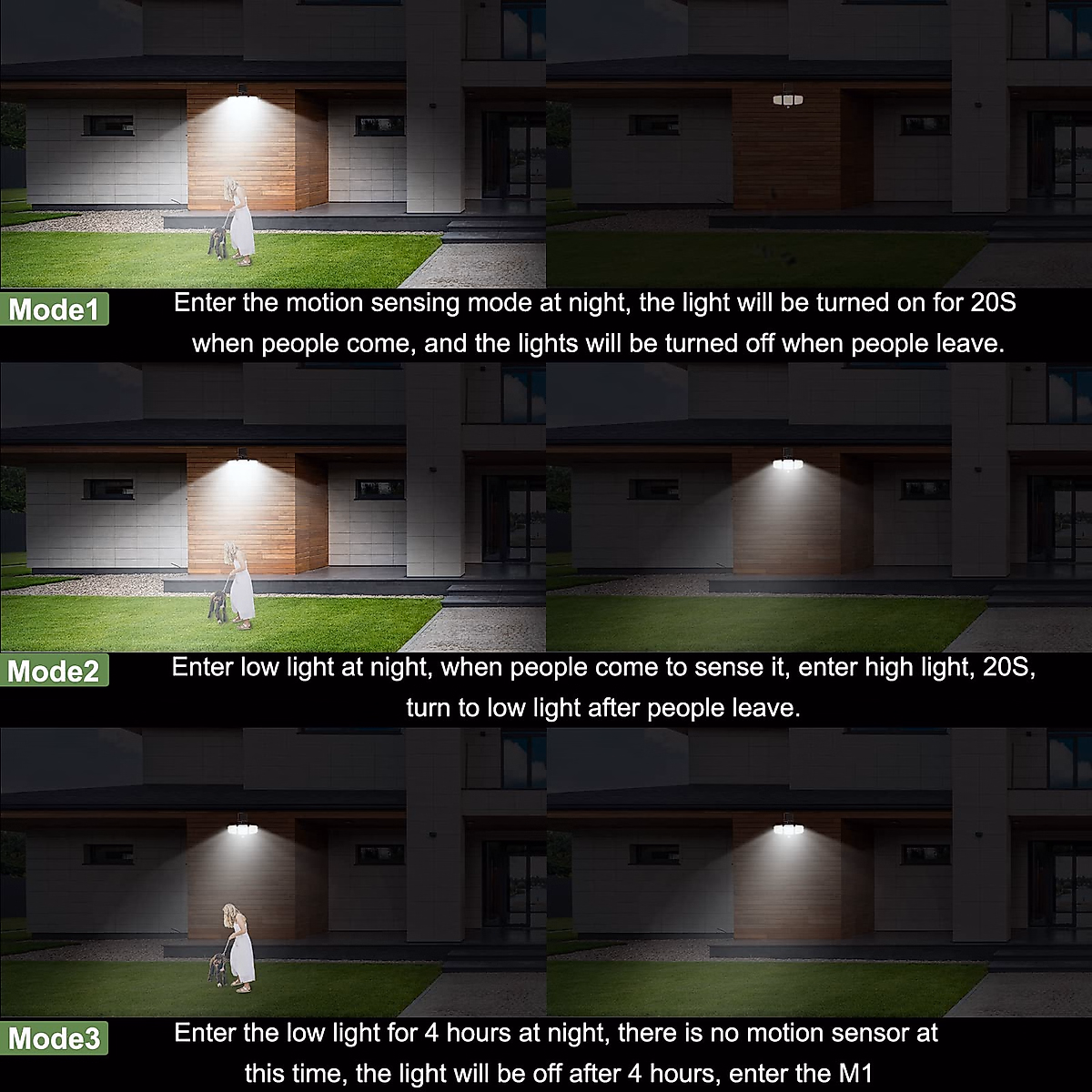 CEOTIS Solar Lights Outdoor, 243 LED 3500LM Motion Sensor Solar Outdoor Lights, IP65 Waterproof 270° Wide Angle Security Flood Lights, Separate Solar Panel Remote 3 Modes Wall Lights (2pack)