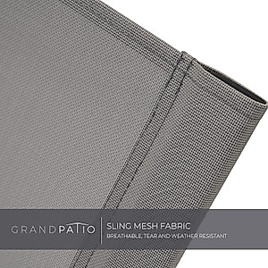 Grand patio 2-Pack Extra-Wide Directors Chair Set, Lightweight Folding Sling Chair with Steel Frame for Outdoor Camping Fishing-Grey