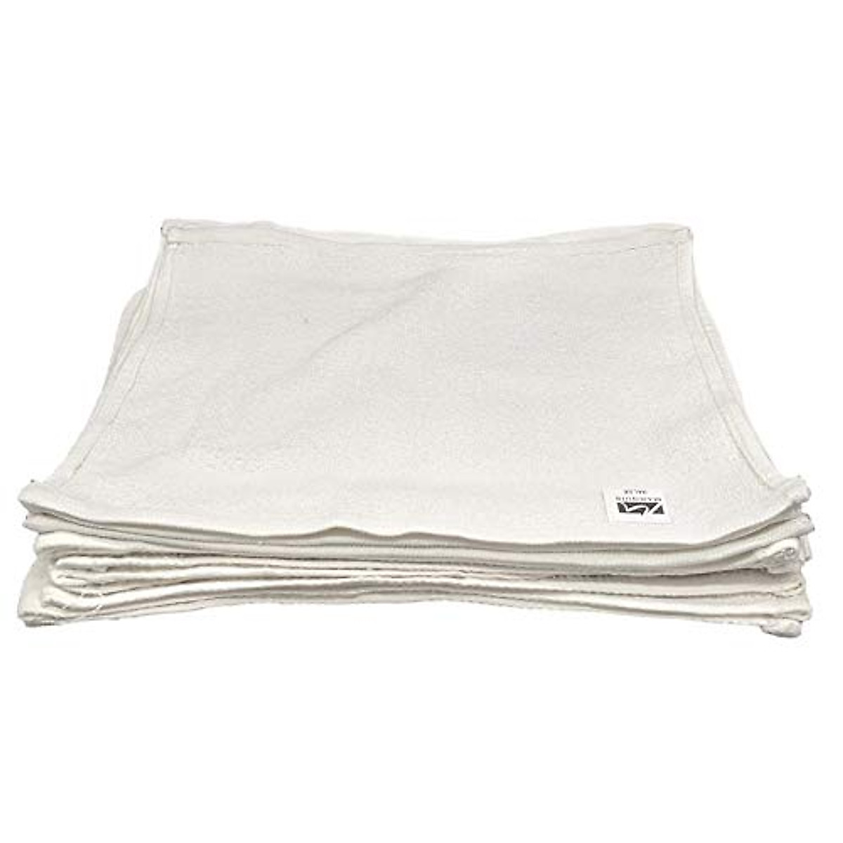 Marquis Mills 12 Inch x 12 Inch White Cotton Value Washcloths - Reusable Lt Weight Thin Cloth Rags - Bath/Exfoliating/Kitchen/Garage - 1 Lb per Dozen - Set of 24