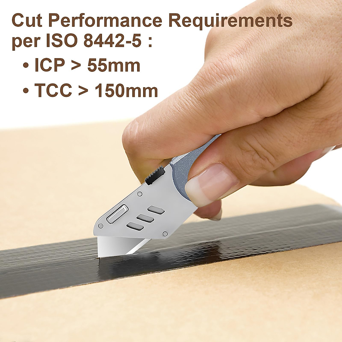 30 Pack Utility Knife Blades, SK5 Steel Heavy Duty Box Cutter Replacement Blades with Plastic Case, Standard Size Razor Blades for Most Standard Utility Knives