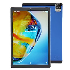 10 Inch Tablet, 4GB RAM 64GB ROM IPS Display Support BT WiFi Dual SIM Dual Standby 3G Net 5G WiFi, PC Tablet for Gaming Studying
