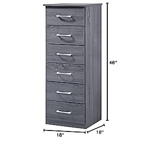 Glory Furniture Boston , Gray Lingerie Chest, 46" H X 18" W X 16" D