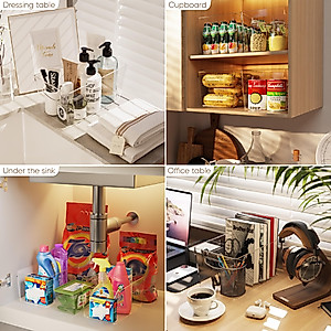 Clear Pantry Storage Bins, 8 Pack Plastic Storage Bins, Large Refrigerator Organizer Bins with Handle for Pantry Organization and Storage,Perfect for Freezer, Kitchen, Countertops, Cabinets, Bathroom