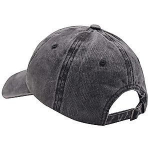 Kamaple Proud Army Mom Hat, Military Embroidered Baseball Cap Distressed Washed Adjustable Denim (Embroidered Black)