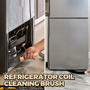 Holikme Dryer Vent Cleaner Kit 2 Pack Dryer Lint Brush Vent Trap Cleaner Long Flexible Refrigerator Coil Brush 30 Inch