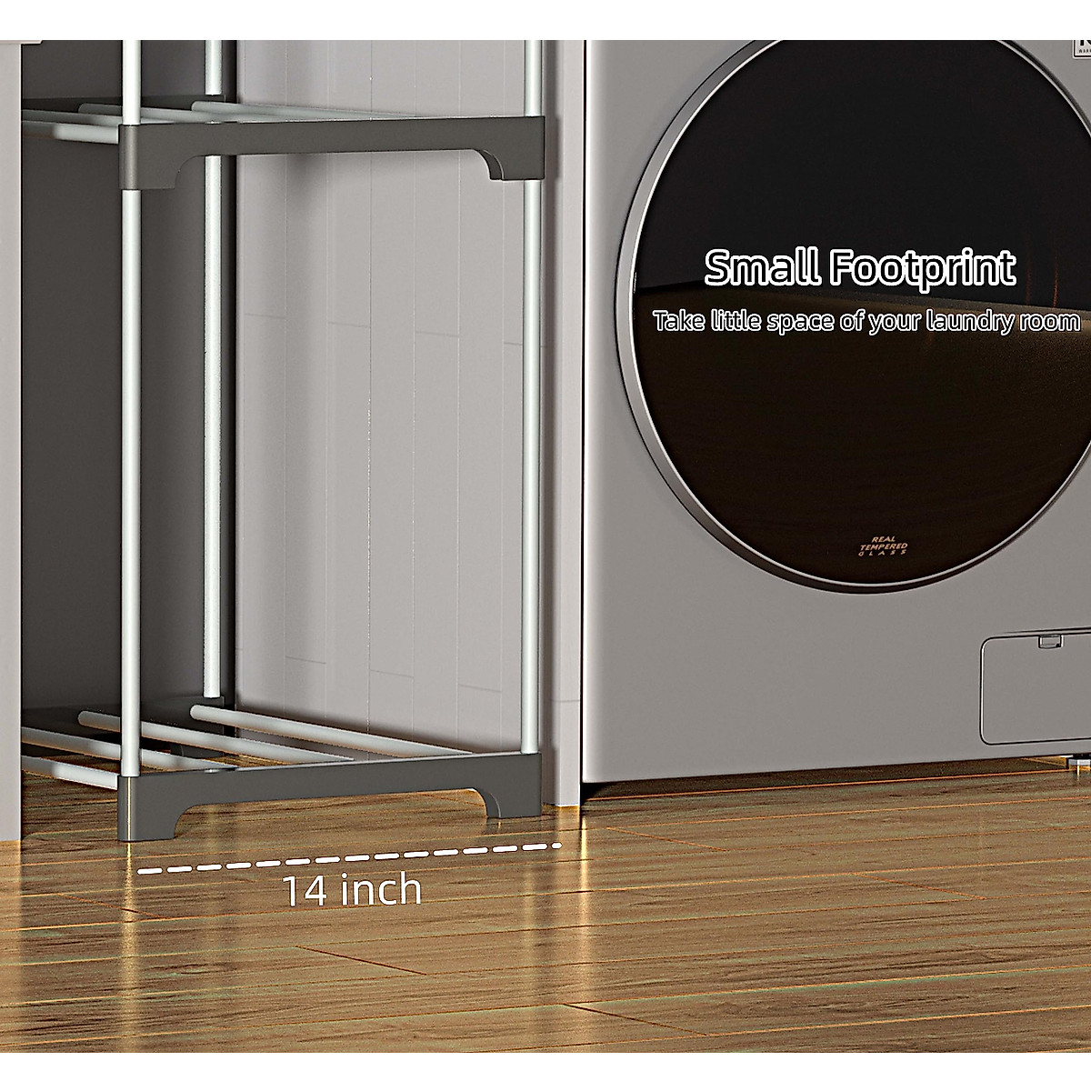 HOUSE AGAIN Clothes Drying Rack, Small Drying Rack Clothing, 3-Tier Laundry Cloth Dyer Racks Freestand Dryer Rack for Bathroom, Apartment and Laundry Room