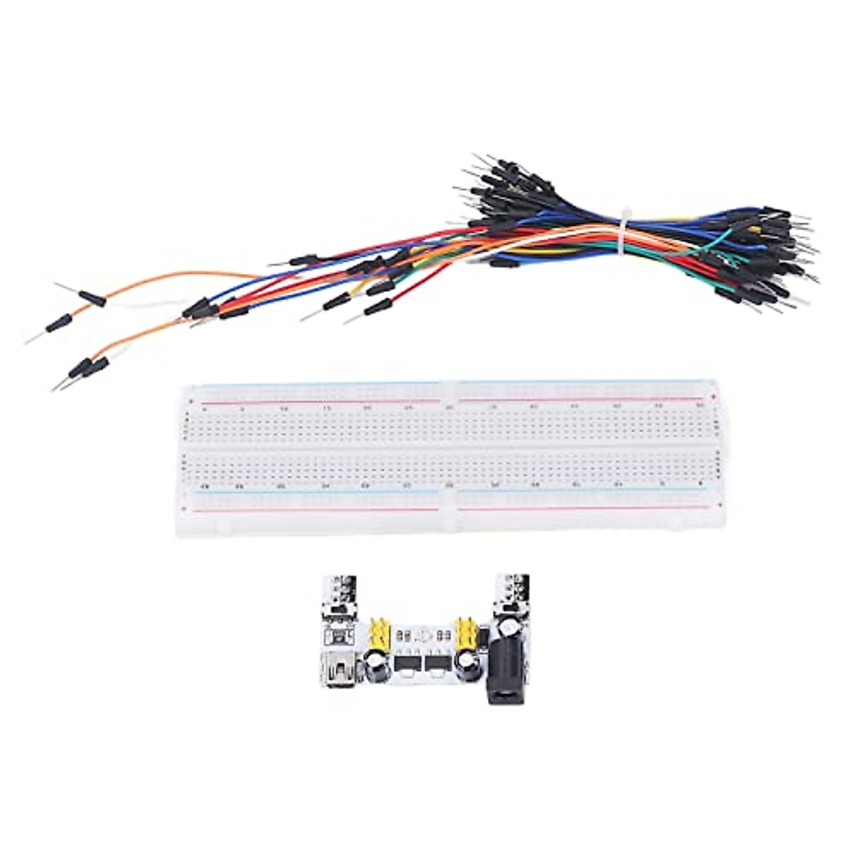 Breadboard Kit 12V, 830 Tie Points Breadboard Kit Multipurpose Female USB Socket with Power Supply for Programming DIY Projects